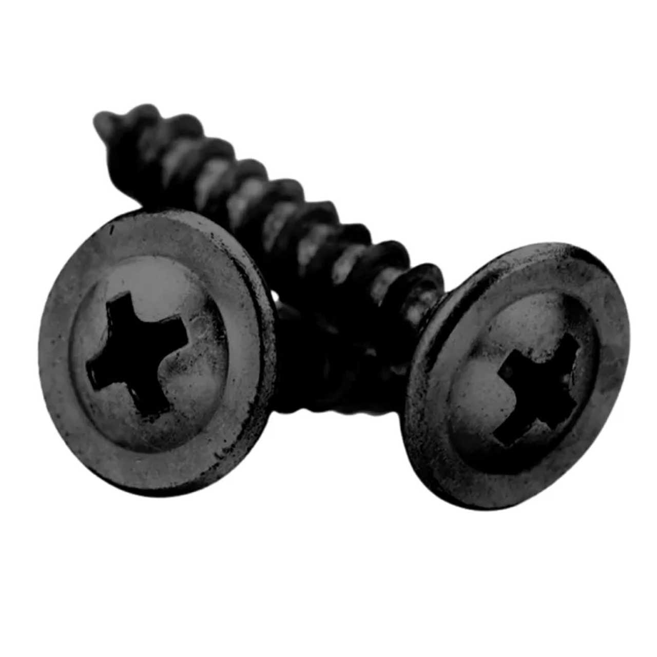 Parafuso Madeira Chipboard Cabeça Flangeada Phillips Zincado Preto 3,5 ...